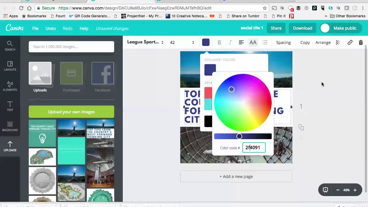 Creating graphic tiles for social media - YouTube