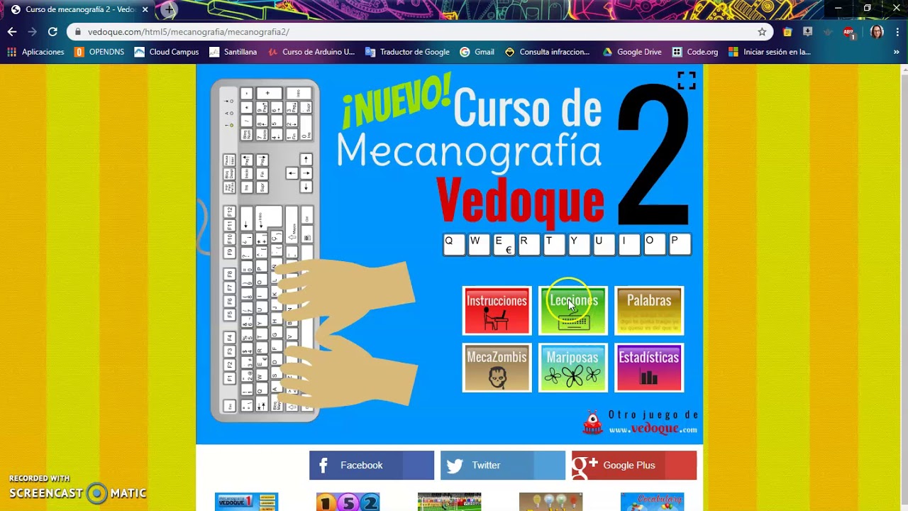 Mecanografía con www.vedoque.com - YouTube