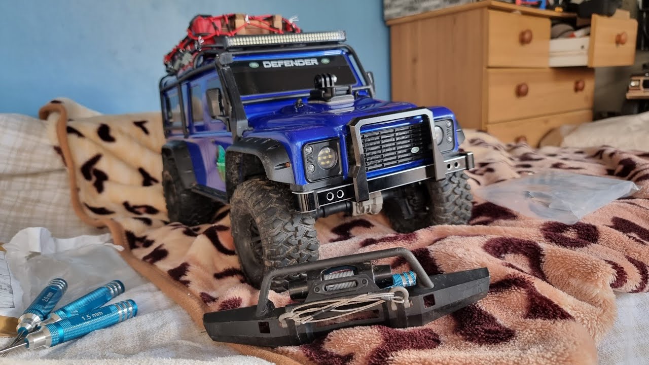 Fastrax aluminium Front Bumper On Traxxas Trx4 Defender #T420tomrc ...