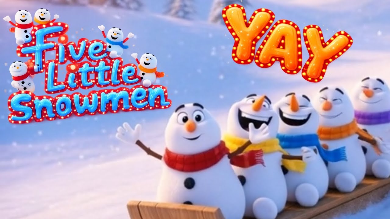 Five Little Snowmen ⛄ ️ | Fun Winter Kids Song | Sing & Count with ...
