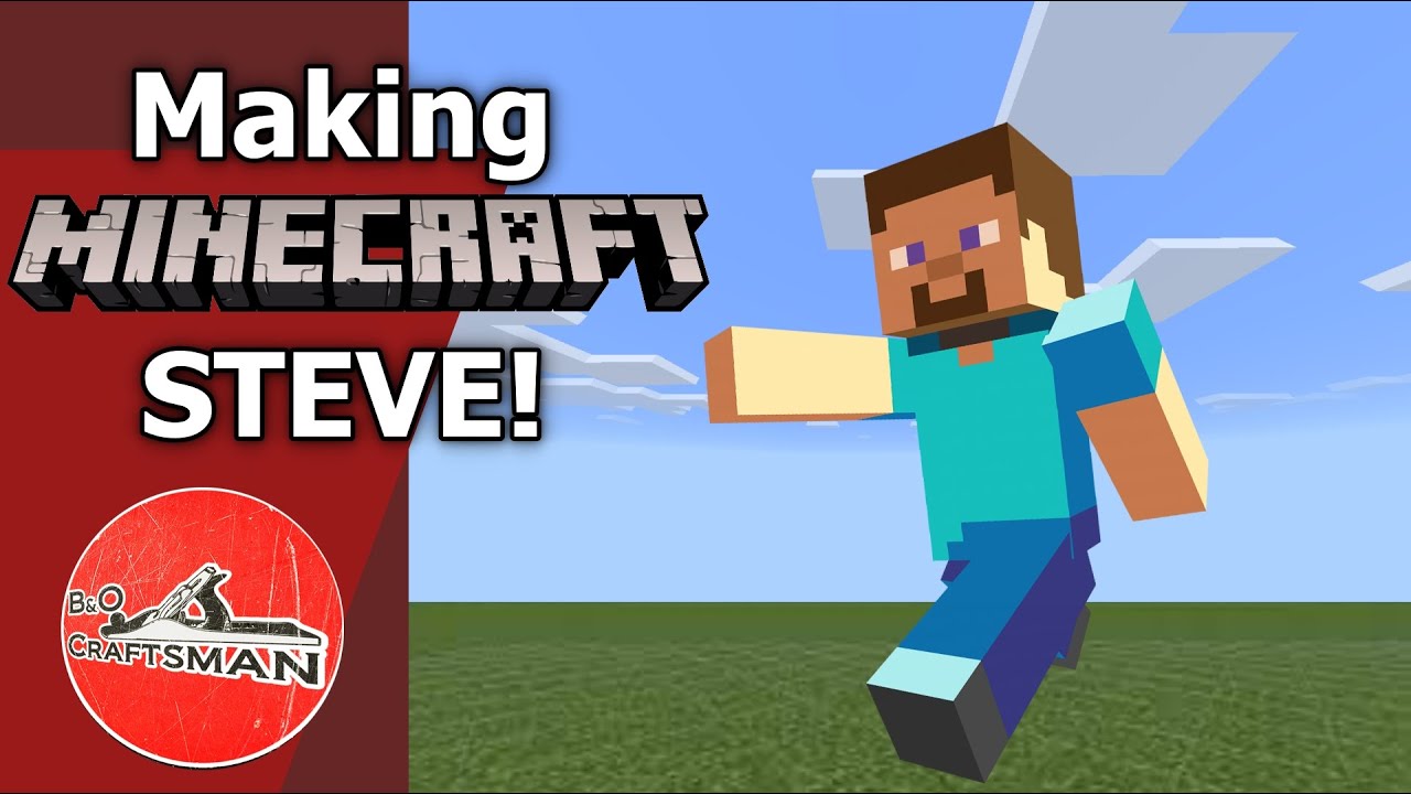 Making Minecraft Steve from Wood - YouTube