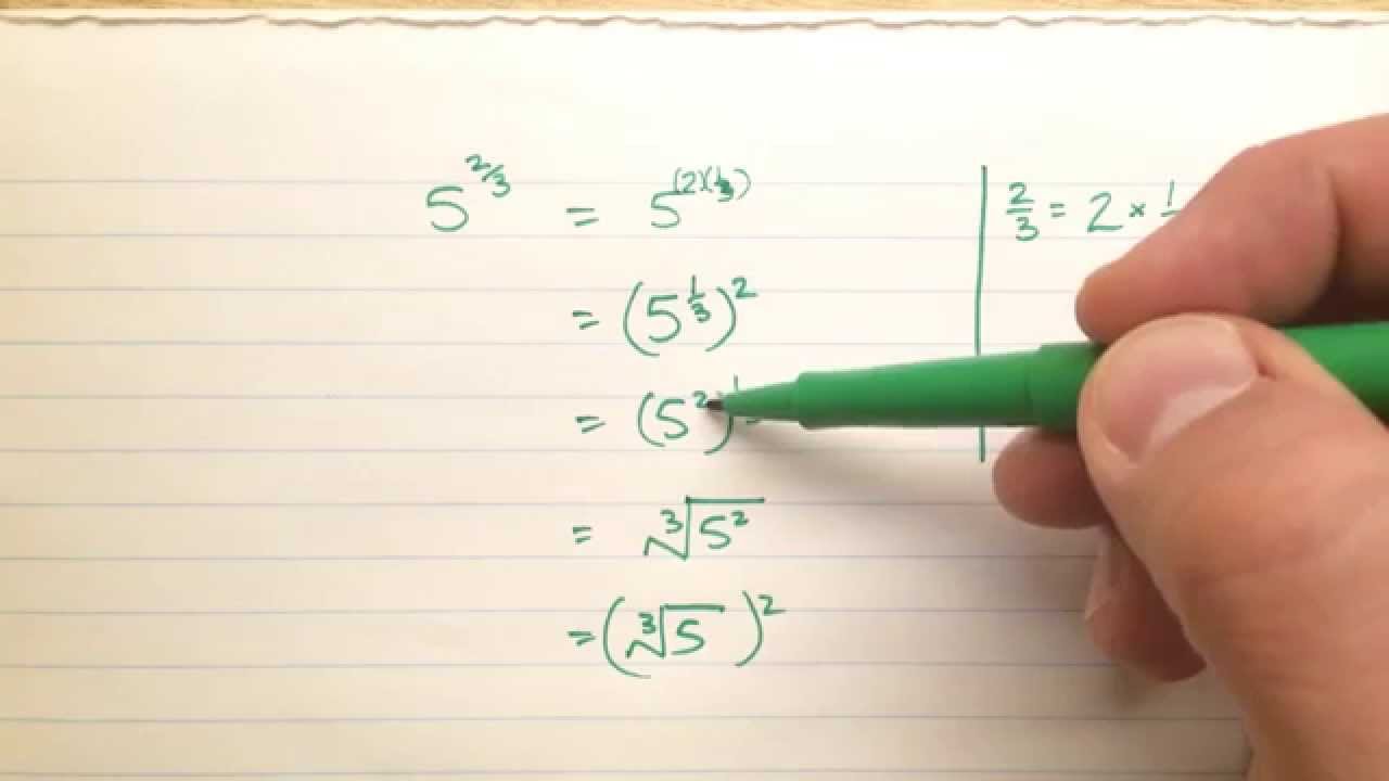 Rational (Fractional) Exponents - YouTube