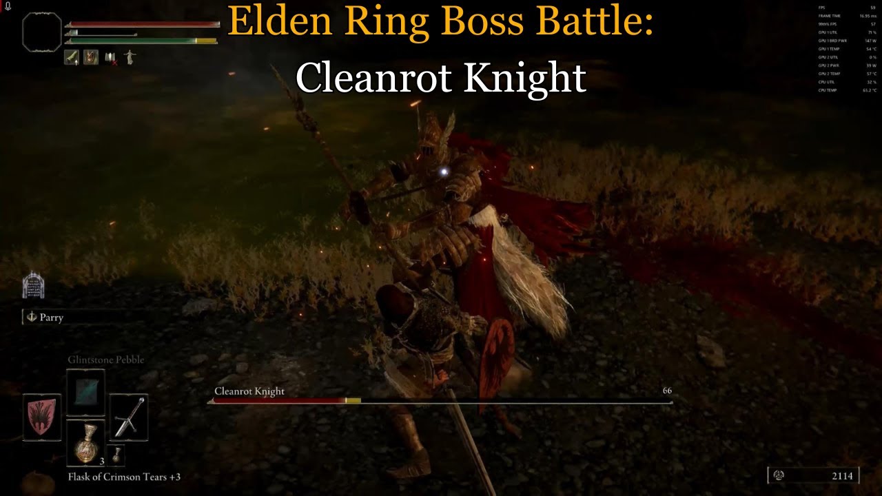 Elden Ring Boss Battle: Cleanrot Knight - YouTube
