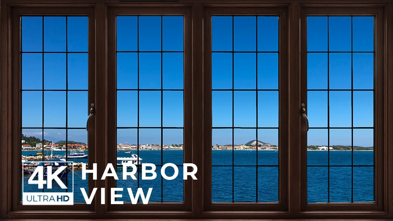 4K Harbor window view - Relaxing, Calming, Ambience - YouTube