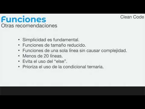Principios SOLID y Clean Code - Detalles adicionales sobre funciones ...