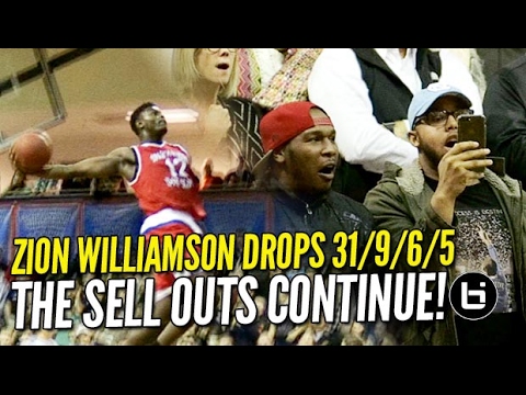 Zion Williamson Skies For BLock & Cockback in Rivalry Game! 31/9/6/5 ...