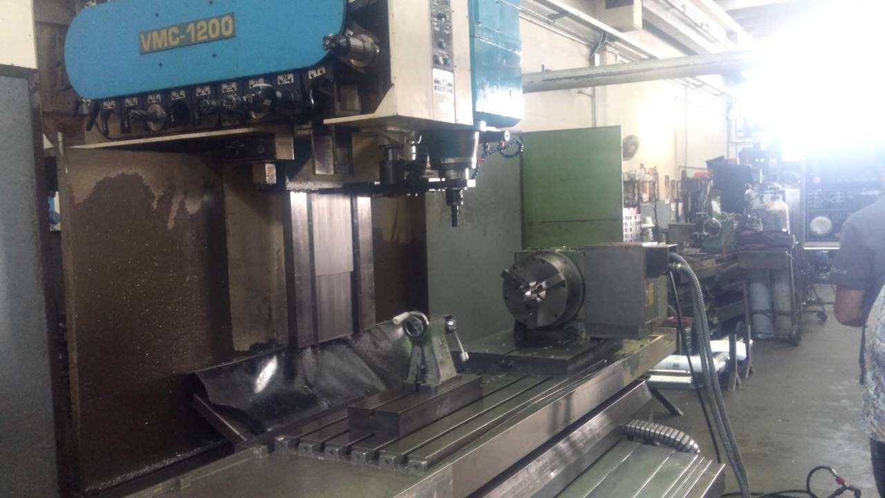 Kafo vmc 1200 cnc fanuc 0m - YouTube