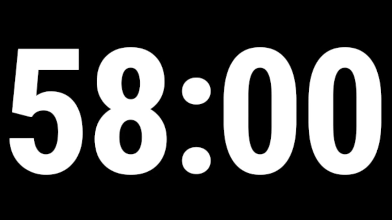 58 Minute Countdown Timer | 58 Minutes Timer | 58 Minute Countdown ...