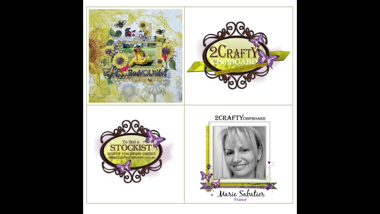 BeeYOUtiful Layout by Marie Sabatier for 2CraftyChipboard 1 - YouTube
