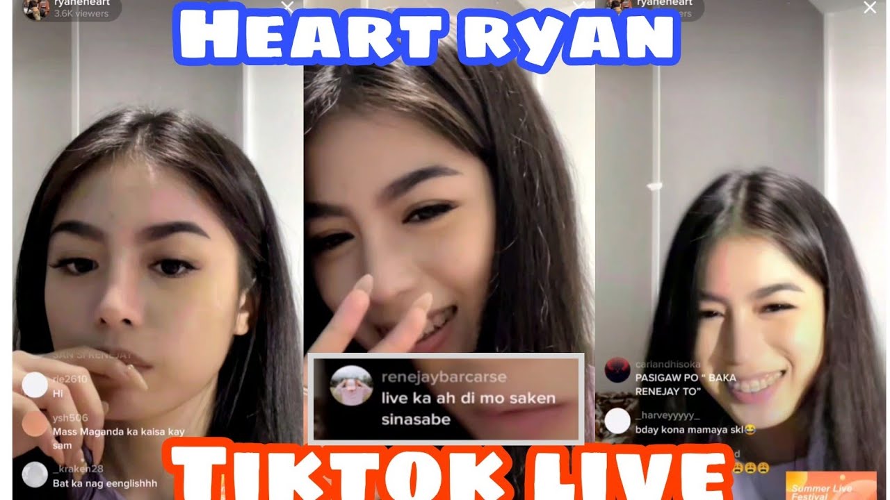 Heart ryan tiktok live (nagcomment si renejay) July 20 - YouTube