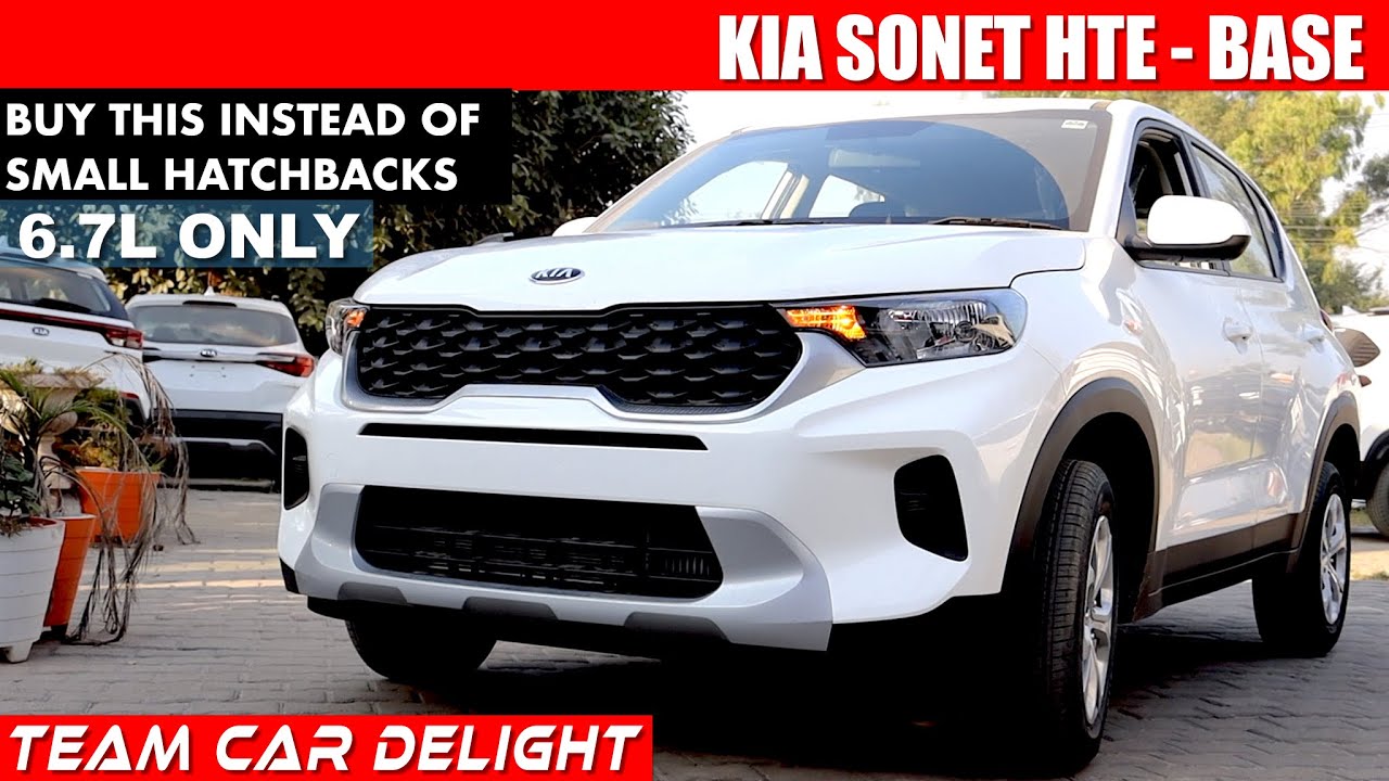 Kia Sonet HTE - Detailed Review with On Road Price | Sonet 2021 Base ...