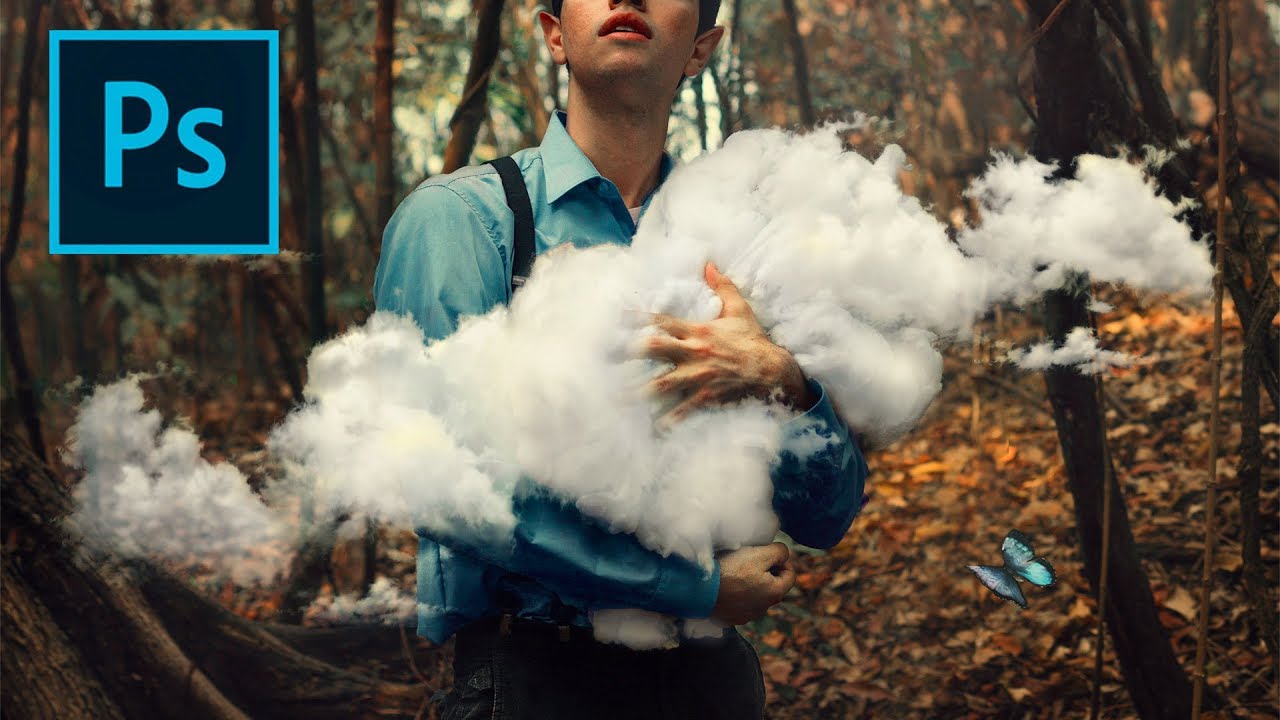 HOW TO CREATE A CLOUD WITH PHOTOSHOP AND PROPS | Fine art Self portrait ...