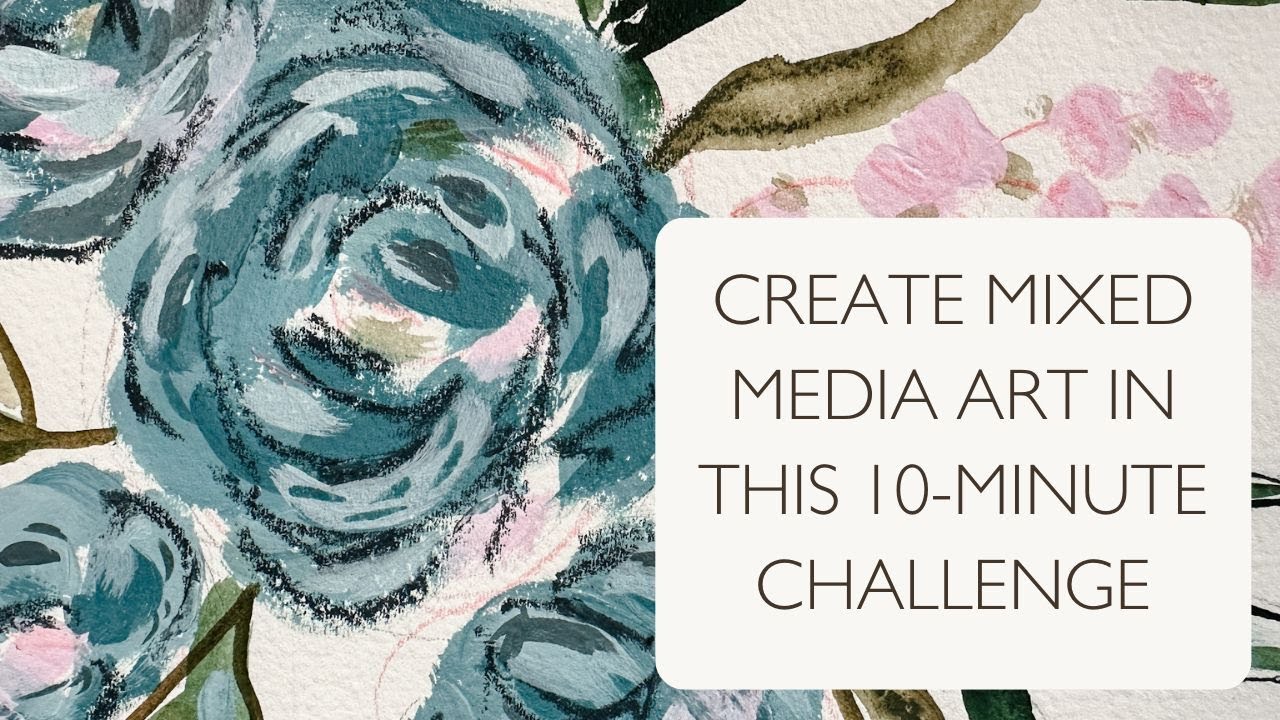 Try painting this easy mixed media art project in 10 minutes - YouTube