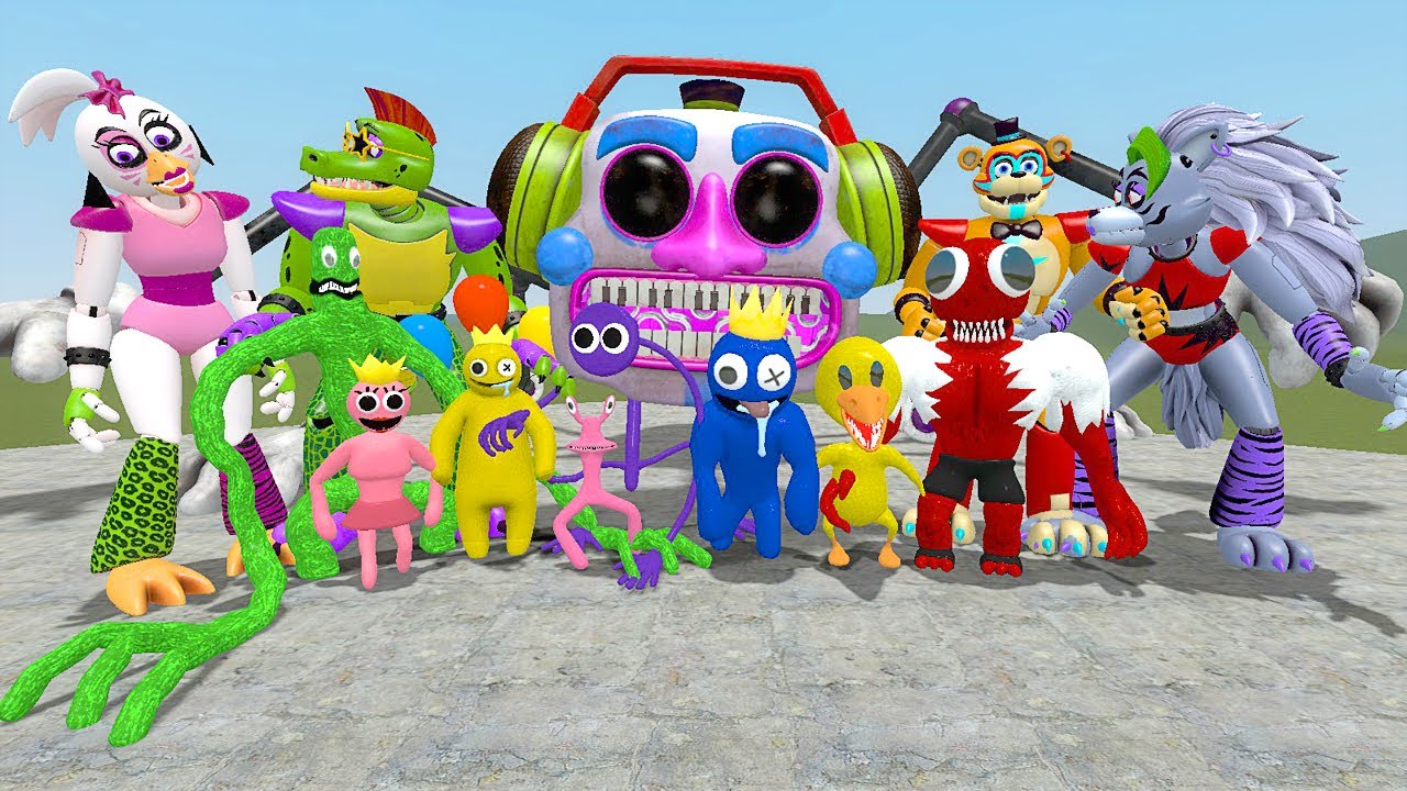 Playing As All New Update Rainbow Friends vs All Jumpscares FNAF ...