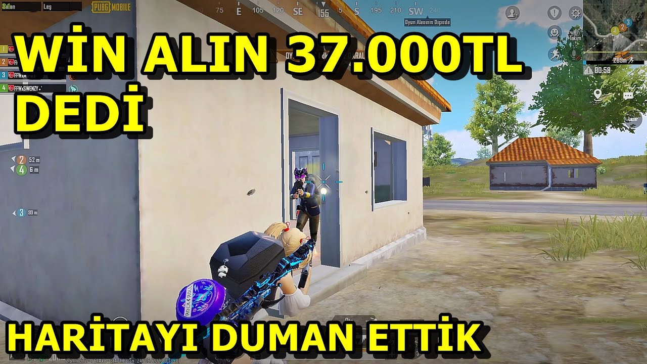 WİN ALIN 37.000TL DEDİ ! OHAAAA HARİTAYI DAĞITTIK ! PUBG MOBİLE - YouTube
