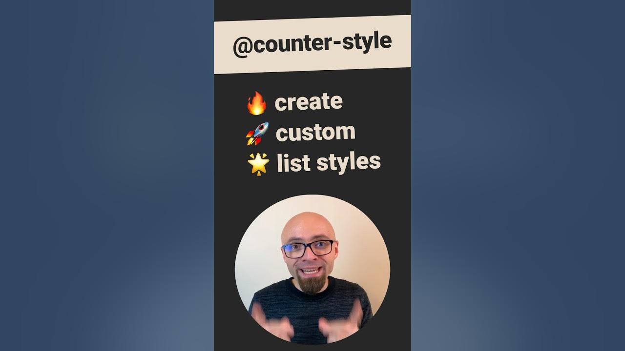 CSS Tips - Custom list styles with @counter-style #css - YouTube