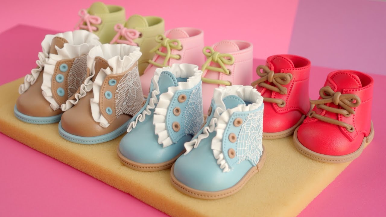 How to Make Fondant Baby Boots Cake Toppers | Cake Topper Tutorial ...