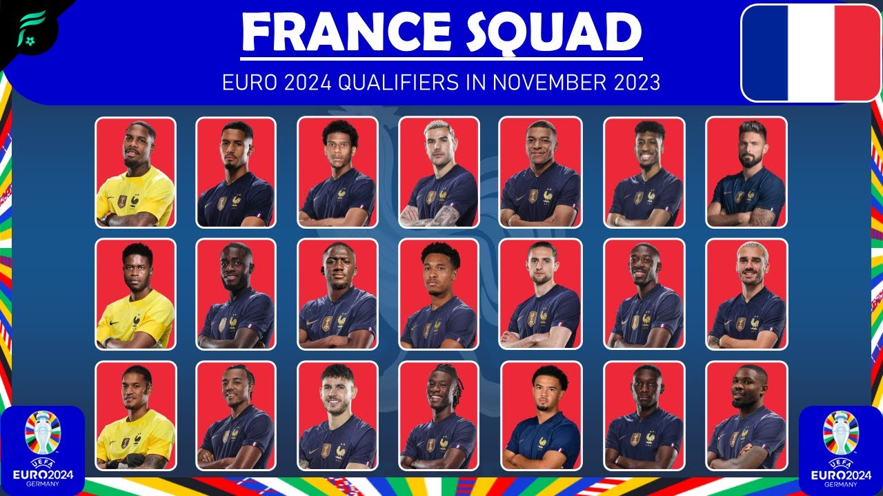 🔵⚪🔴 FRANCE 🇨🇵 SQUAD for EURO 2024 Qualifiers in November 2023 | FAN ...