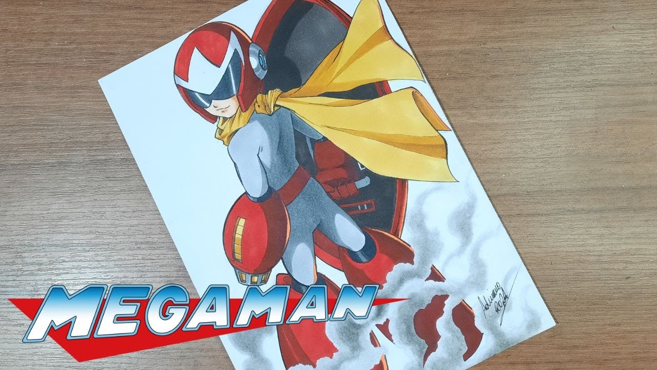Drawing Proto Man (Mega Man) SPEED DRAW - YouTube