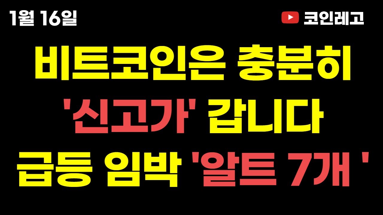 비트코인은 충분히 신고가 갑니다 급등 임박 알트 7개 리플 헤데라 아이오타 알고랜드 리저브라이트 에이다 엠블