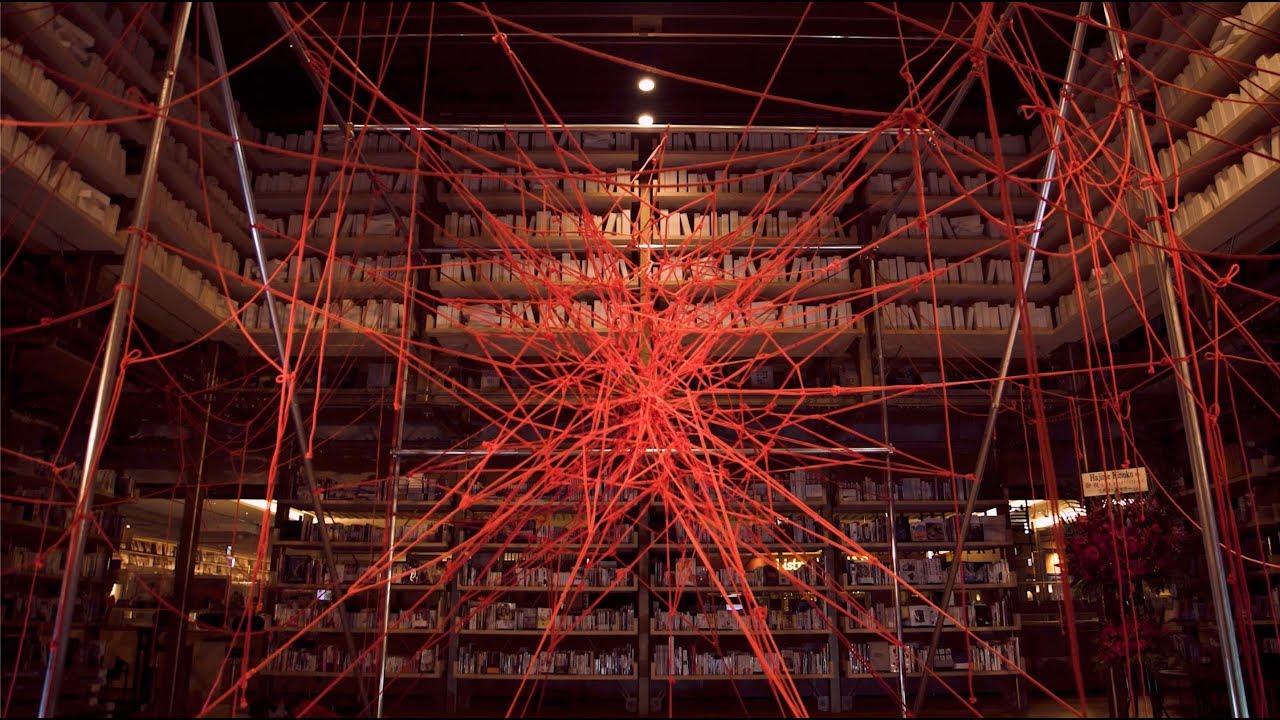 Hajiem Kinoko rope art show @銀座蔦屋書店 - YouTube