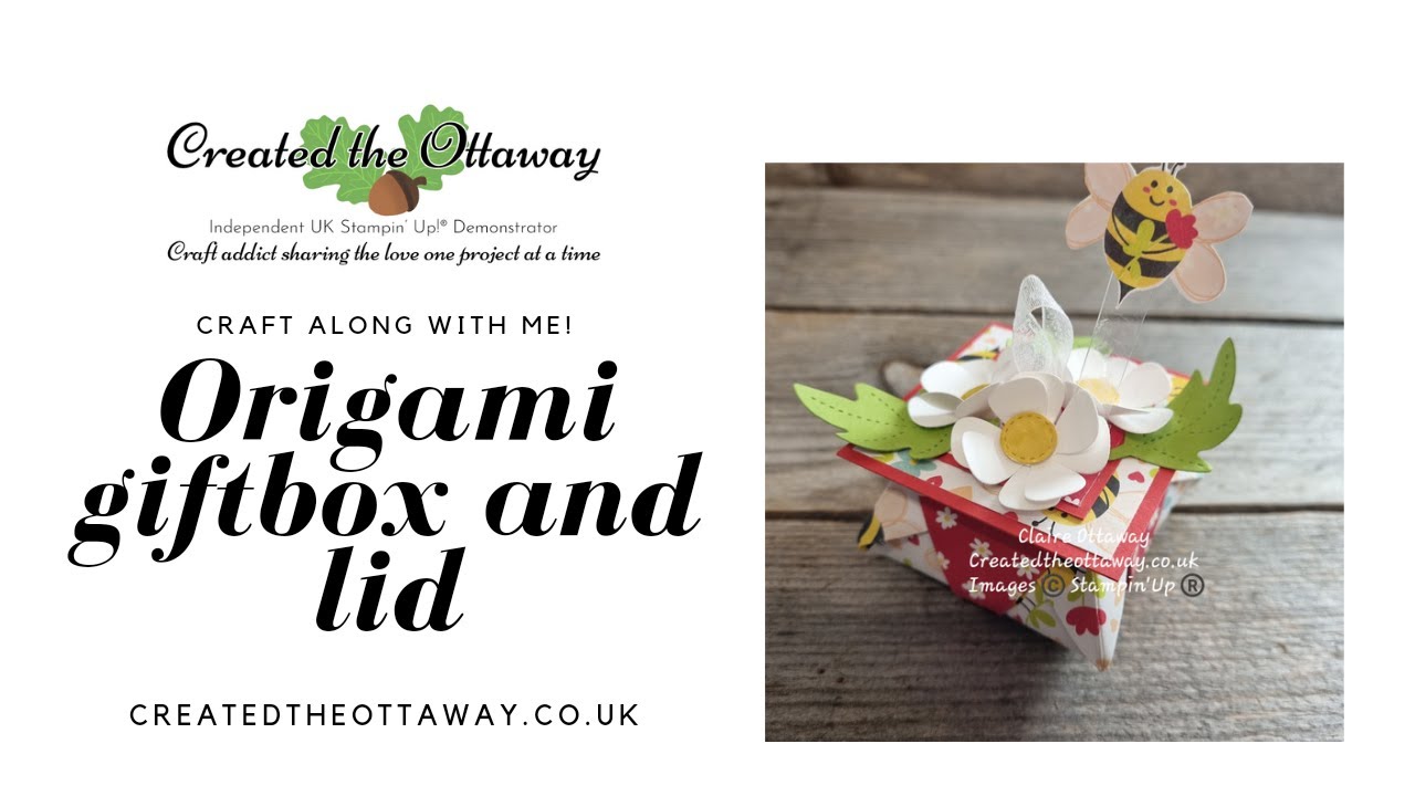 Bee Mine Origami box and lid@createdtheottaway - YouTube