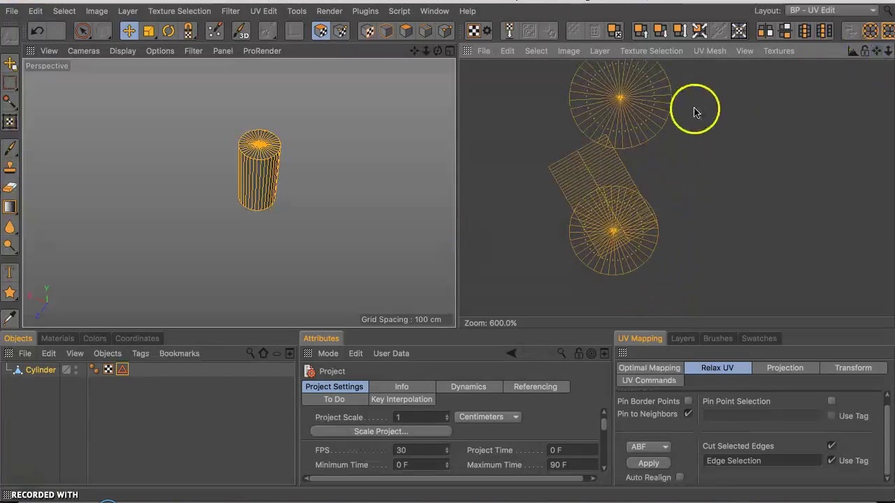 Cinema 4d - relax UV - YouTube