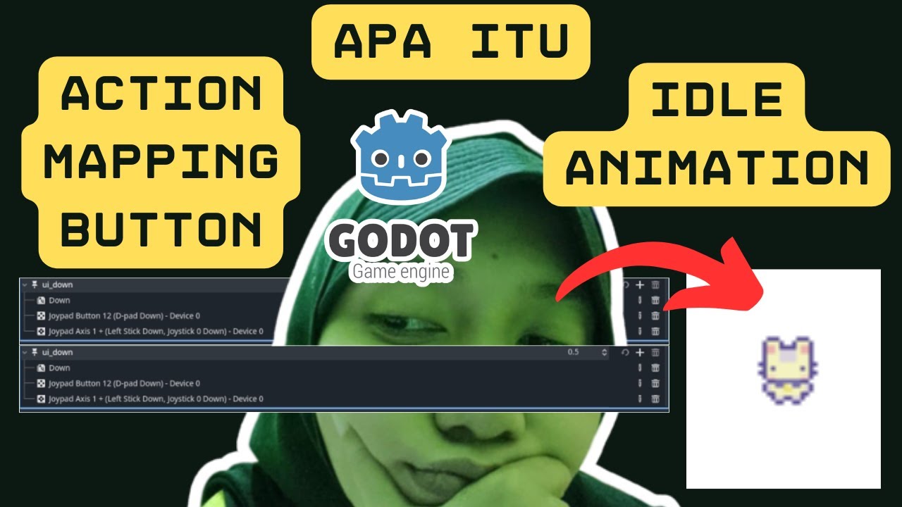 [PART 4] MEMAHAMI ACTION BUTTON MAPPING DAN IDLE ANIMATION DI GODOT ...