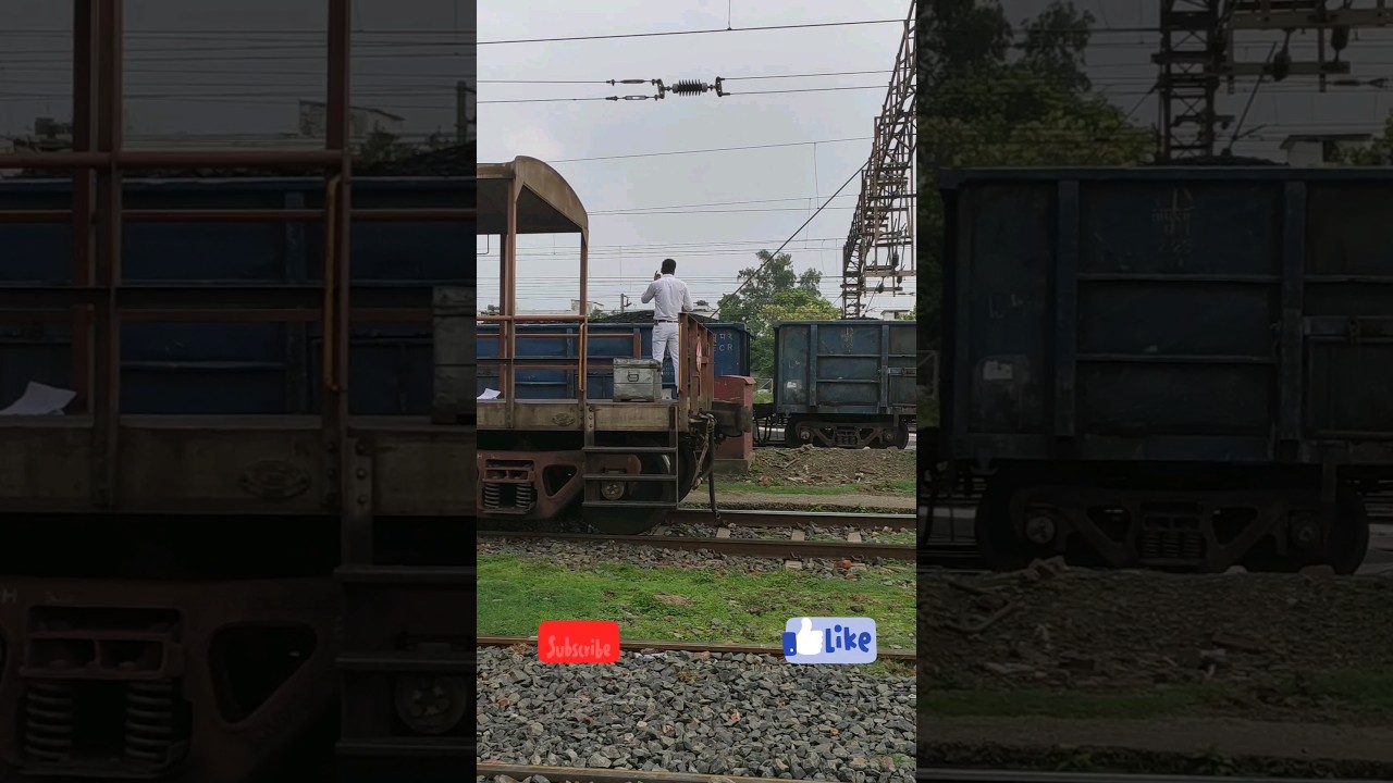 Guard is the charge of running goods train#train#viral#youtubeshorts# ...