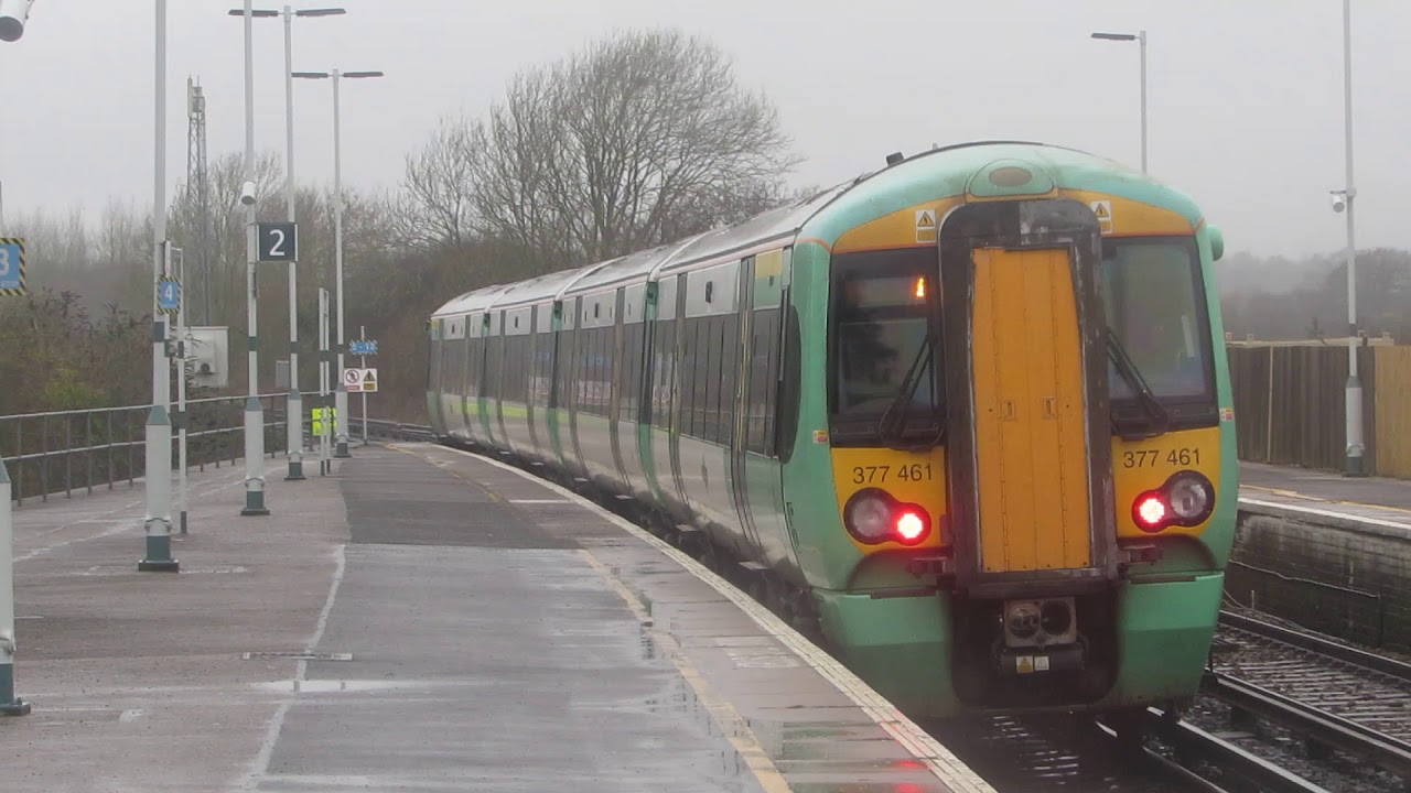 Southern Class 377 461 Departures Ford for Bognor Regis - YouTube