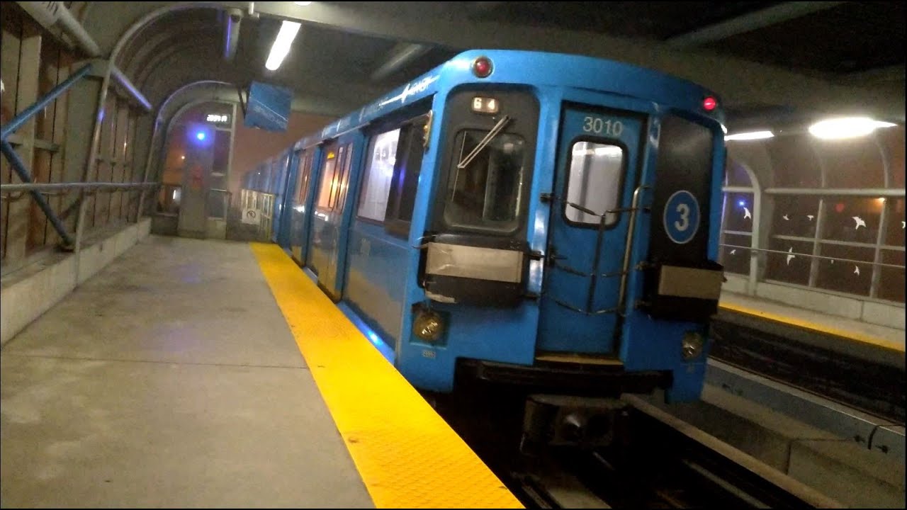 TTC Scarborough RT Going Into McCowan Yard on a Foggy Night - YouTube