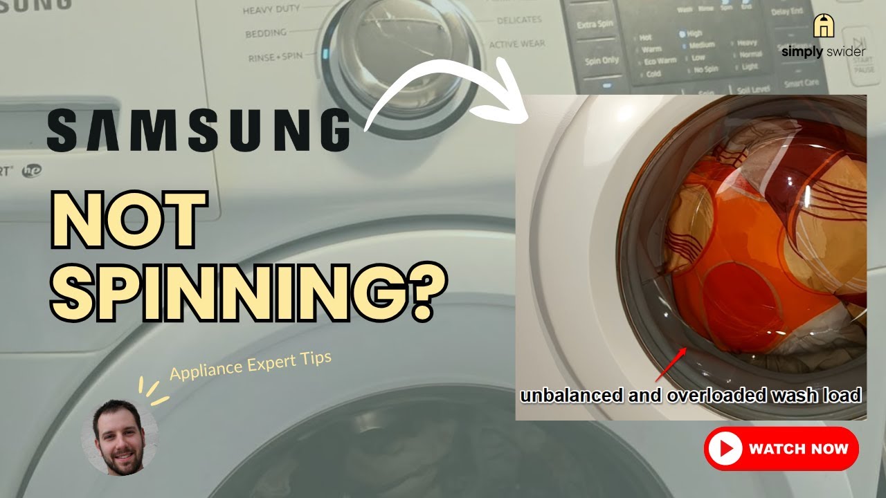 Samsung Washer Won't Spin? DC/3E/DE/UB Error Codes - 4 Fixes (90% ...