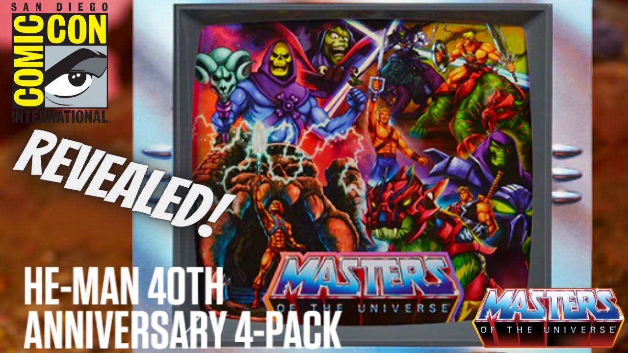 Masters Of The Universe He-Man 40th Anniversary 4-Pack Revealed!! SDCC ...
