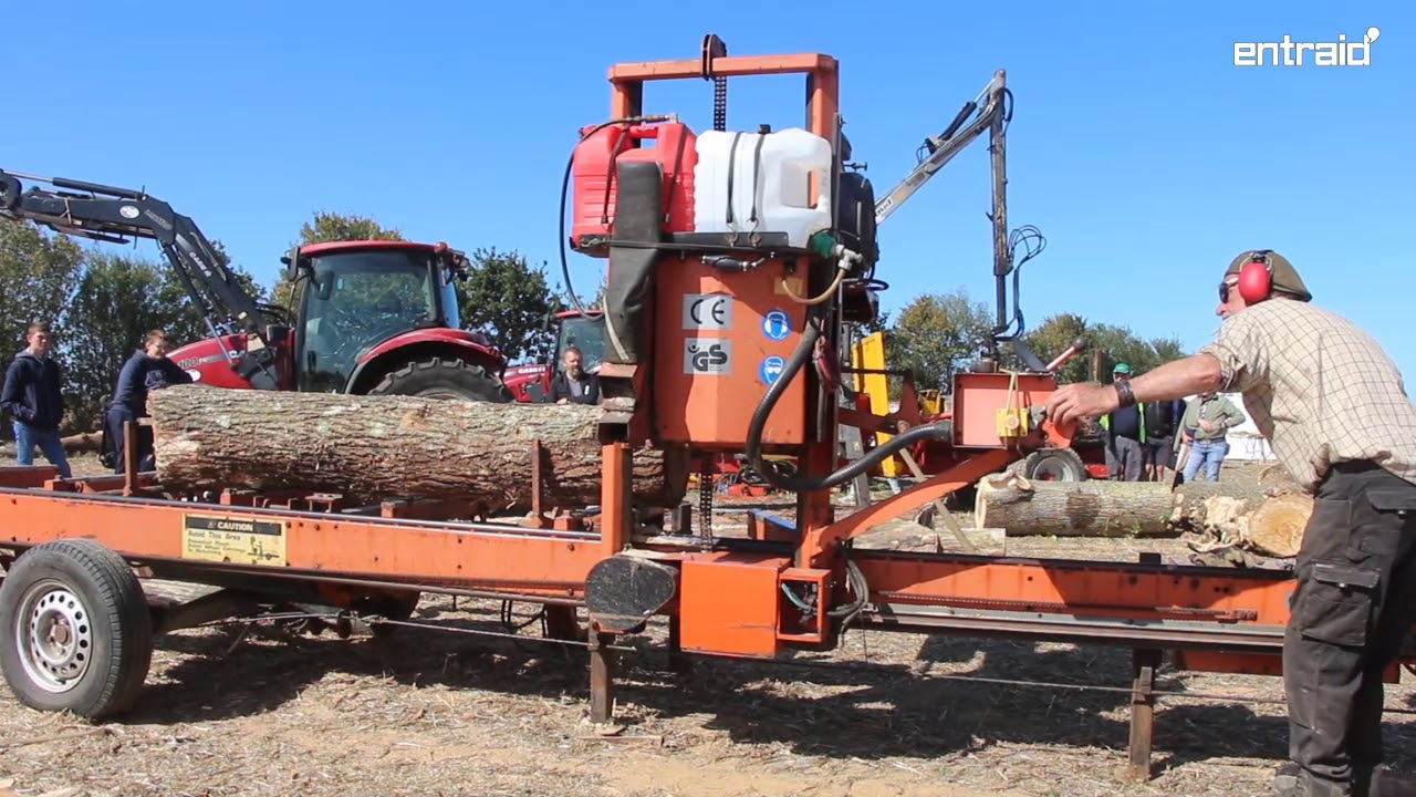 Démonstration d'une scierie mobile Woodmizer - YouTube