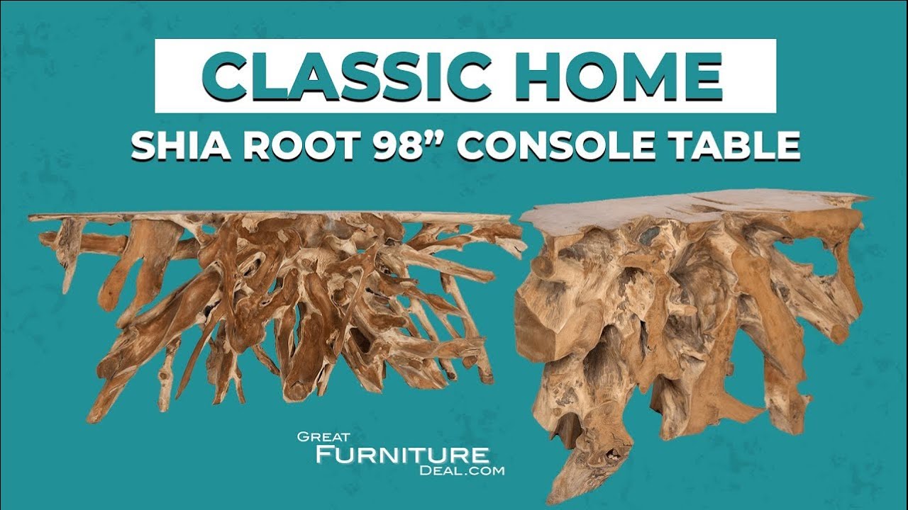 Classic Home Shia Root 98” Console Table - YouTube