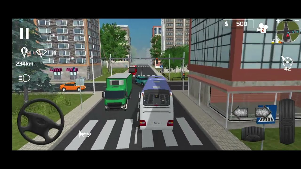 PTS Coach simulator bus game day weather steering wheel download free ...