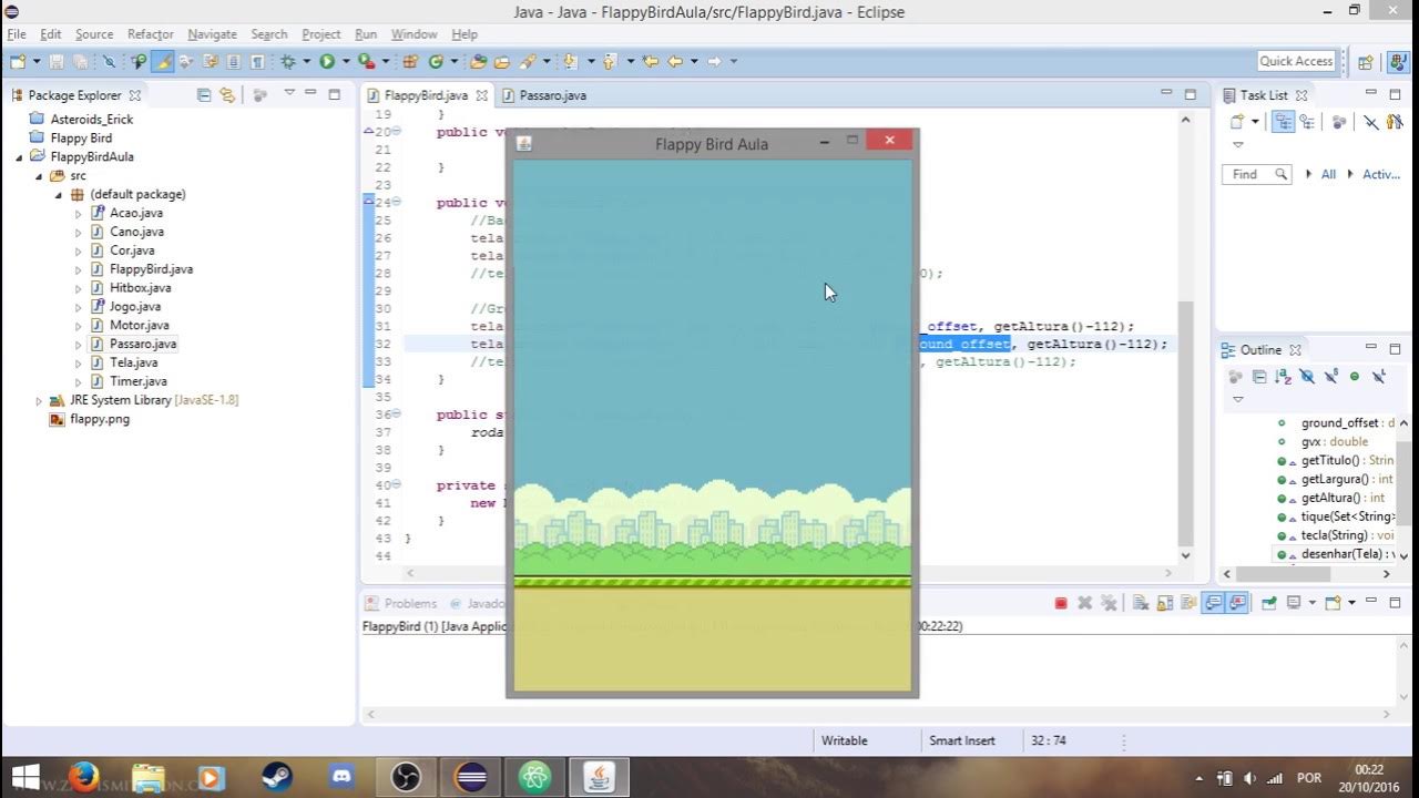 Criando o jogo Flappy Bird em Java utilizando o Eclipse - YouTube