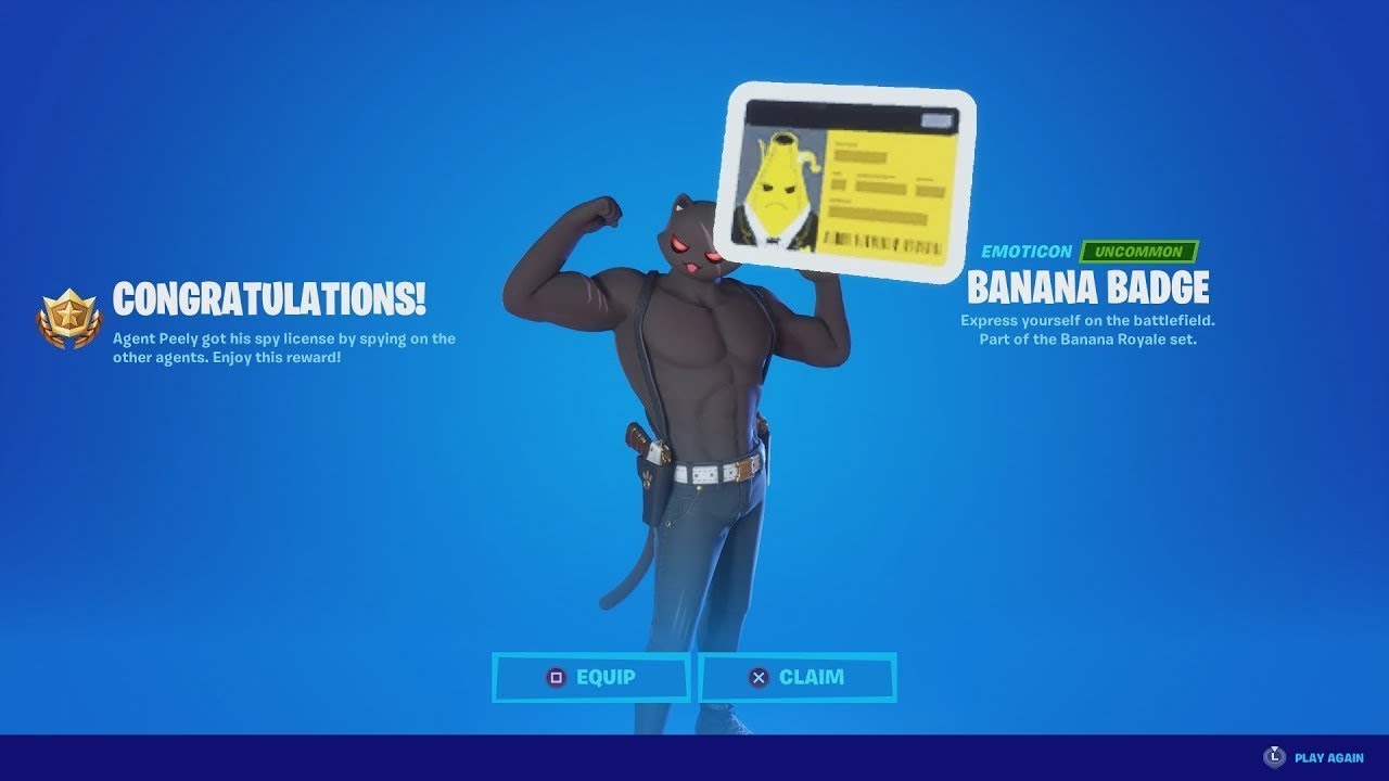 How to unlock secret agent Peely badge emote (Fortnite) - YouTube