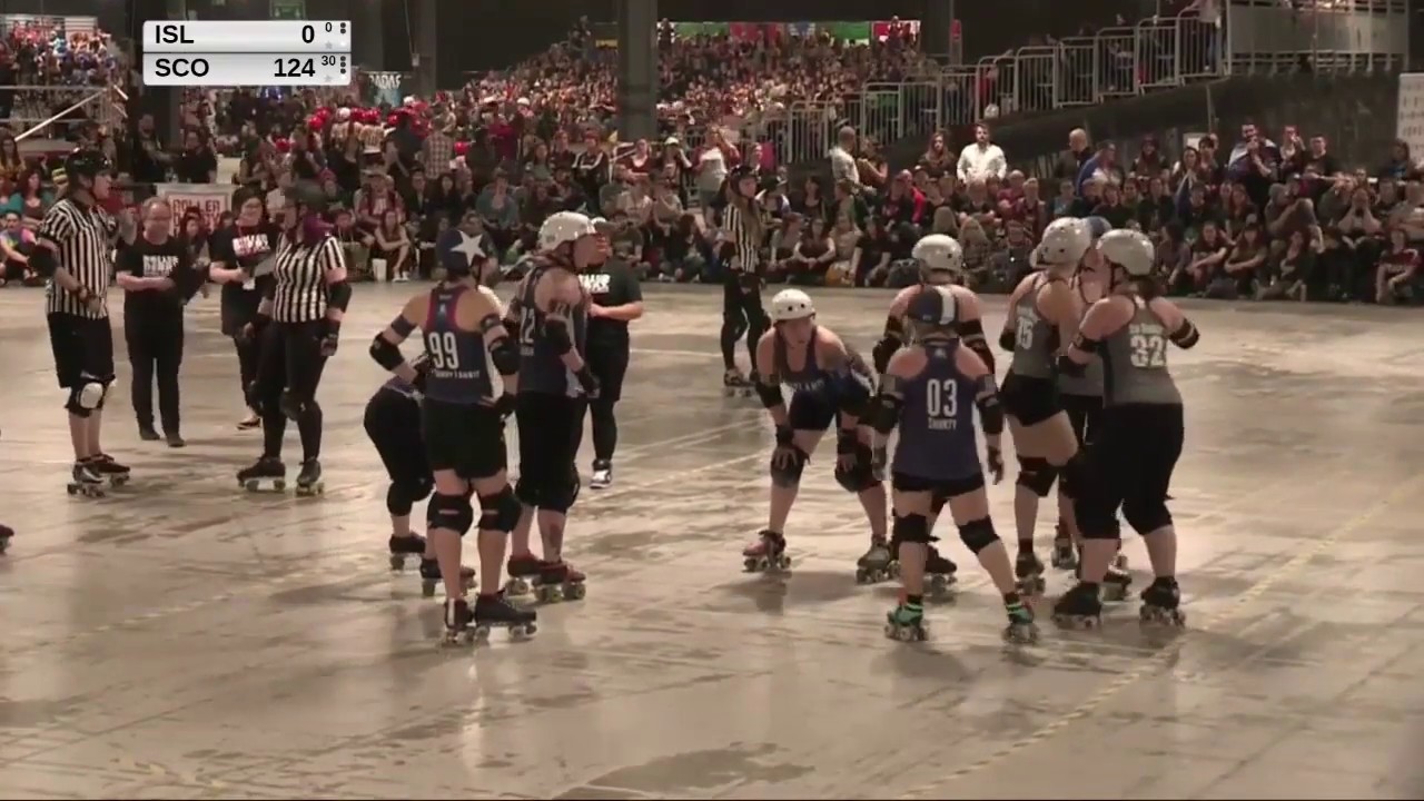 Roller Derby World Cup 2018 Iceland vs. Scotland - YouTube