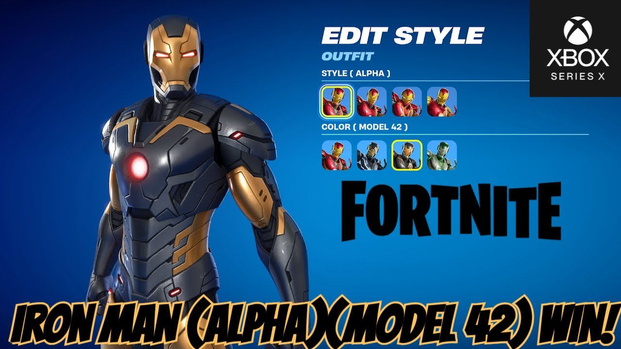 FORTNITE IRON MAN (ALPHA)(MODEL 42) WIN! XBOX CHAPTER 6 SEASON 1 - YouTube