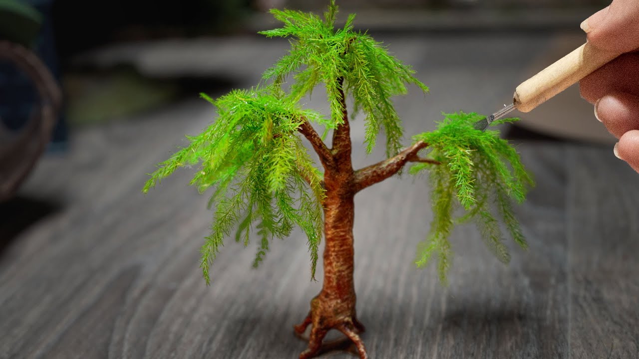 Realistic Miniature Willow Tree for Dioramas or D&D - YouTube