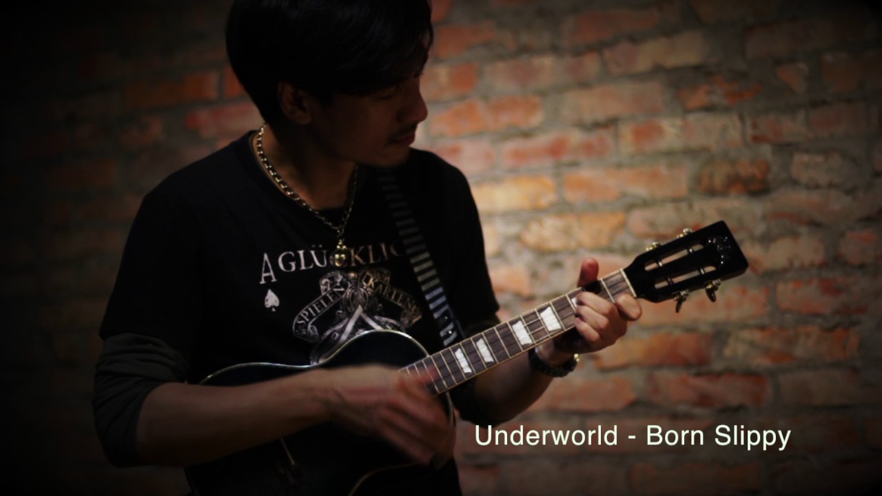 Born Slippy ukulele underworld cover - YouTube