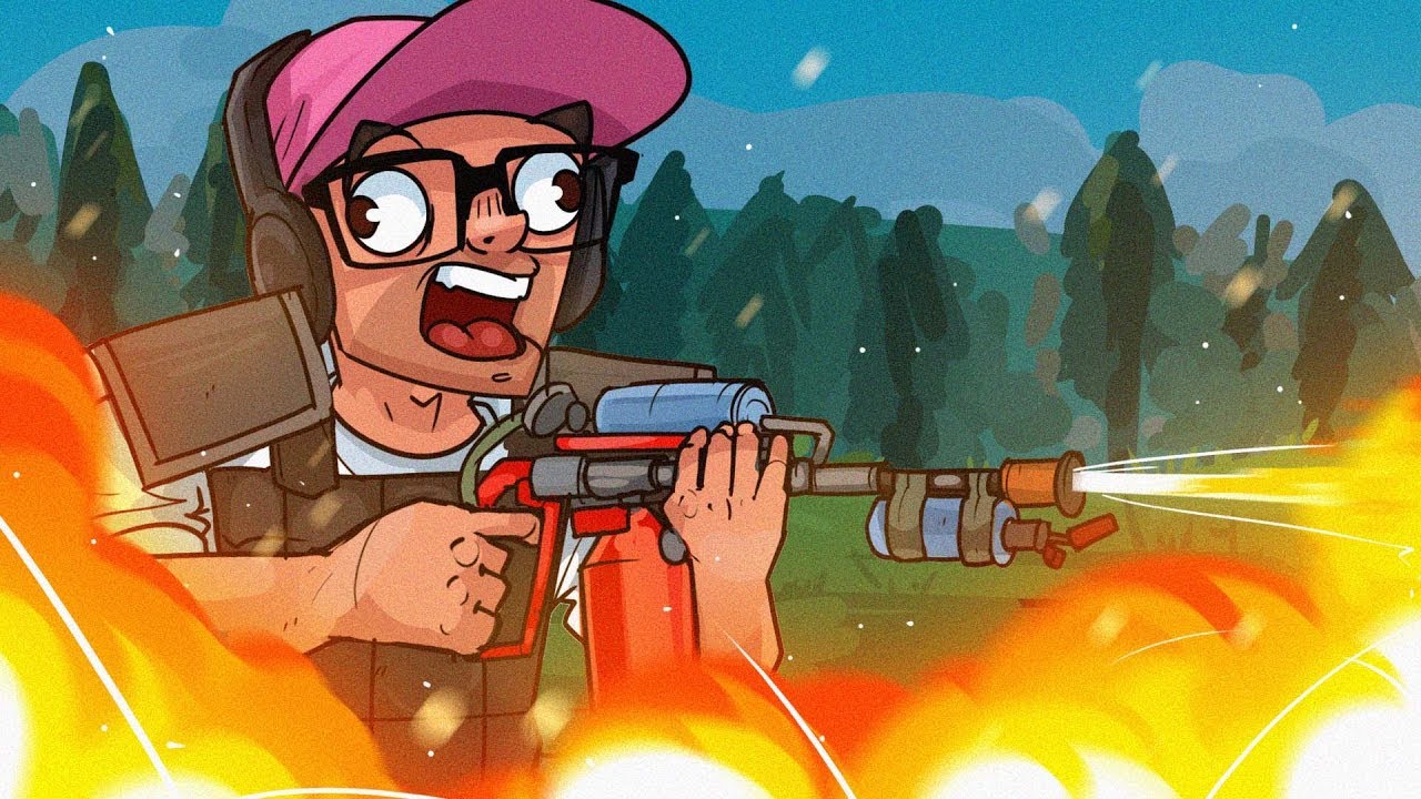 RAIDING WITH A FLAMETHROWER - Rust - YouTube