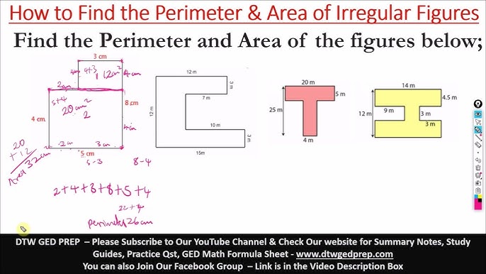 Perimeter And Area Of Irregular Shapes