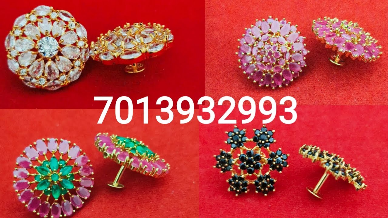 LIVE 8 | One Gram Gold Studs Collections jewellery | @ 7013932993 # ...