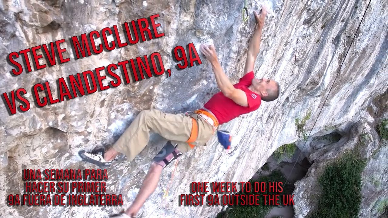 Steve Mcclure VS Clandestino, 9a, Teverga, Asturias - YouTube