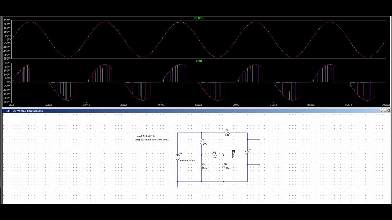 Electronic Basic 1:LTSpice Tutorial AC Voltage Controller Positive ...