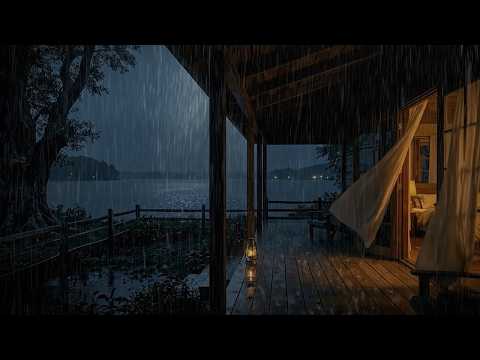 Soft Forest Cabin Rain 🌧️ Night Rain Sounds to Help You Relax and Sleep Fast
