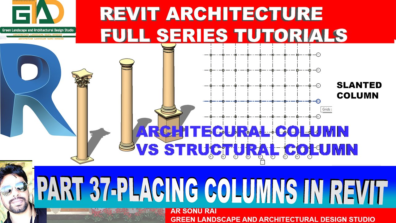 PART 37-PLACING COLUMNS IN REVIT #revit #columninrevit - YouTube