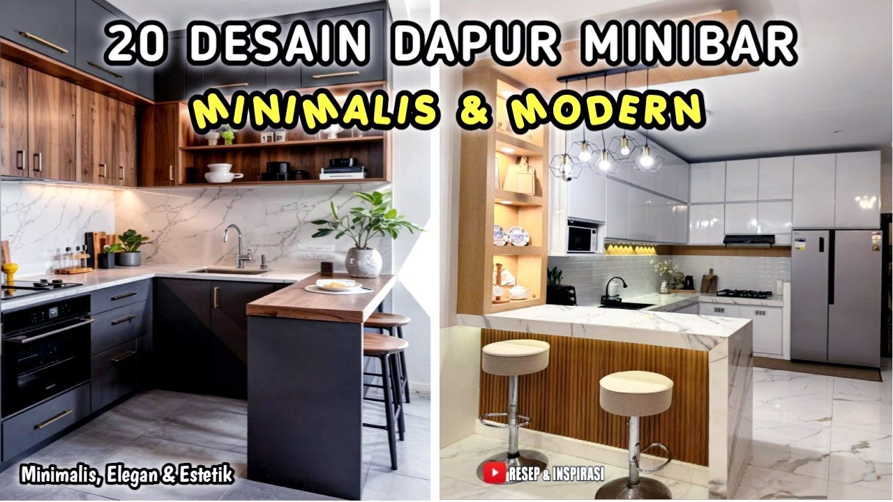 20 DESAIN DAPUR MINIBAR MINIMALIS DAN MODERN - YouTube